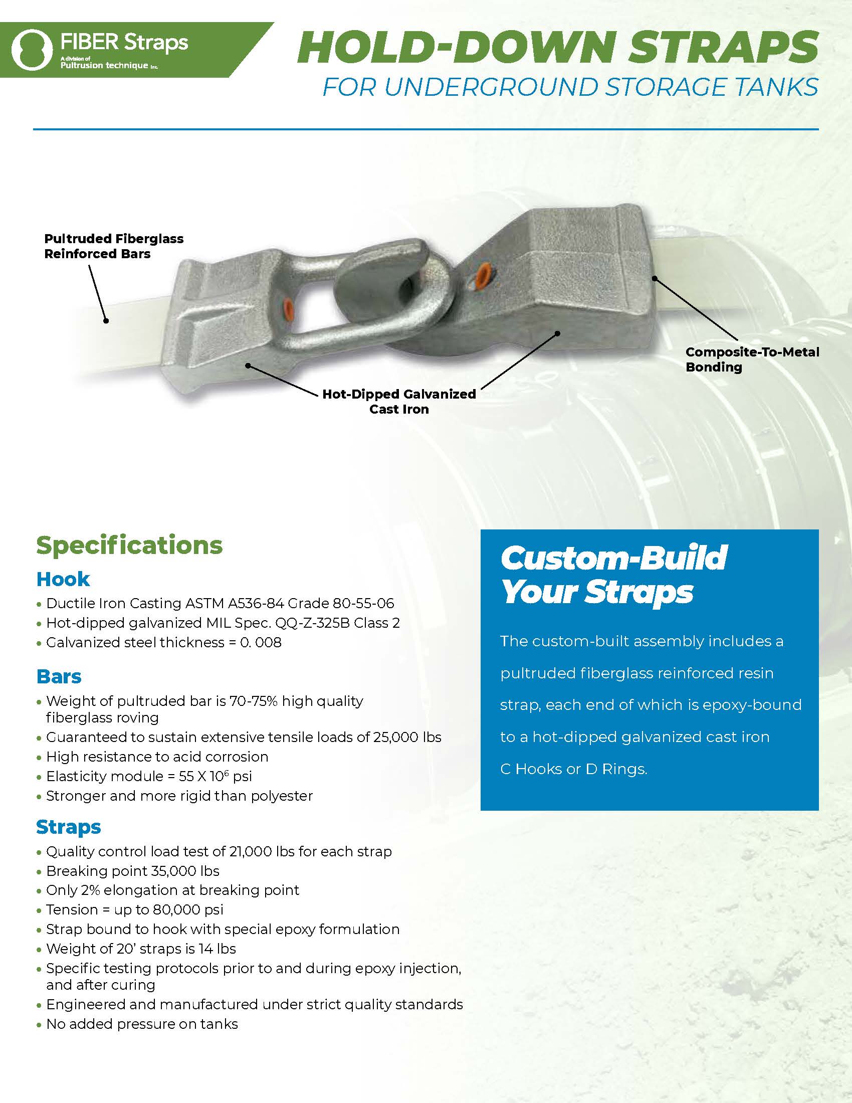 Concrete Deadman Anchoring Cut Sheets - Fiberglass Tank Solutions
