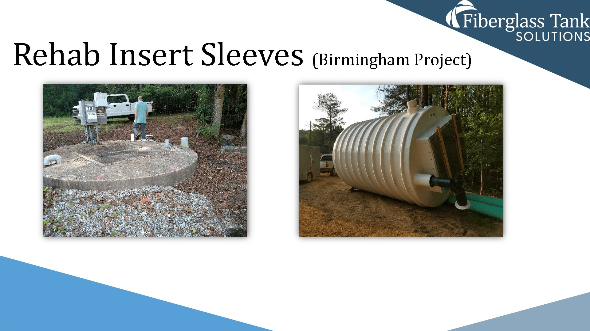 Wet Wells & Rehabilitation Inserts → Fiberglass Tank Solutions