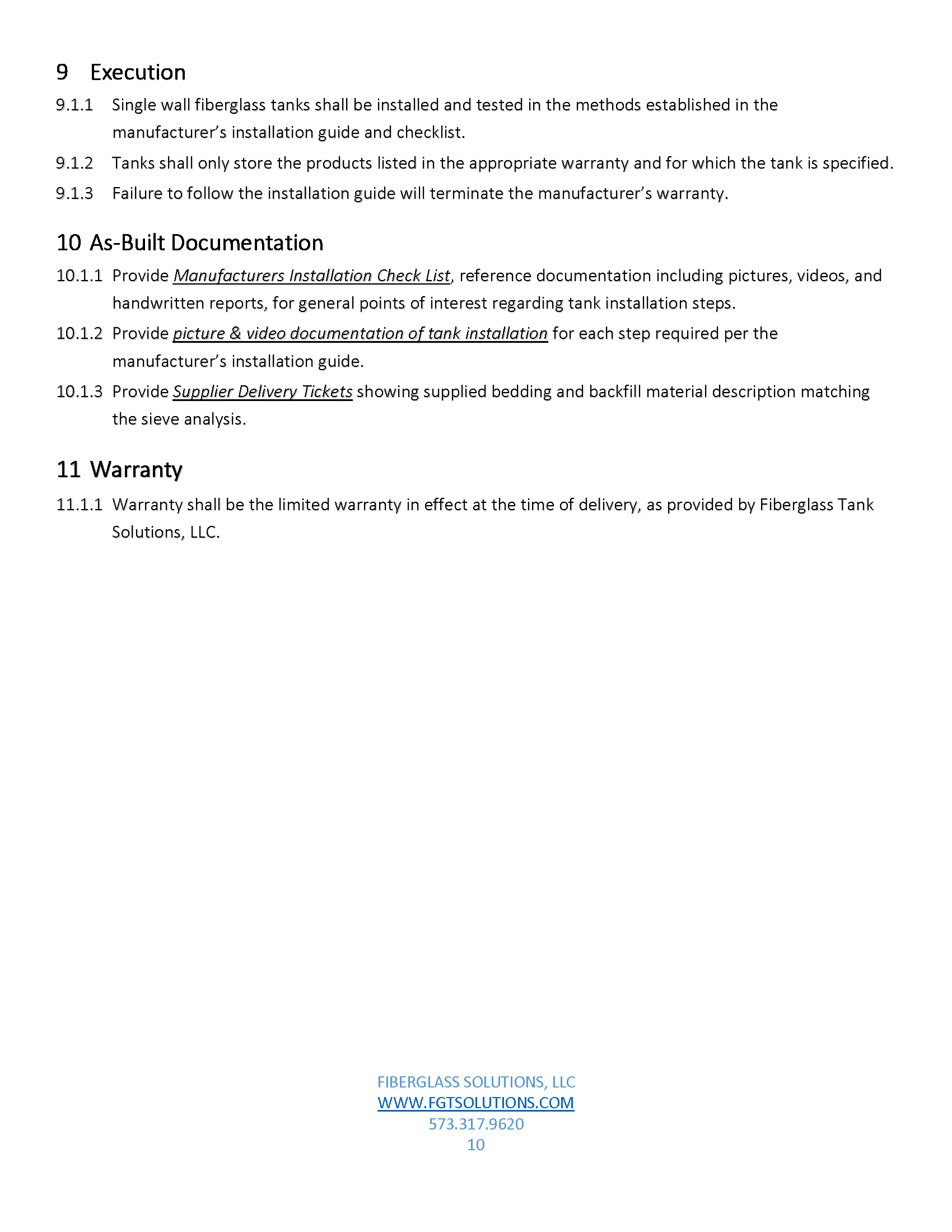 Potable Water UST General Specification Fiberglass Tank Solutions potable-water-ust-general-specification-fiberglass-tank-solutions