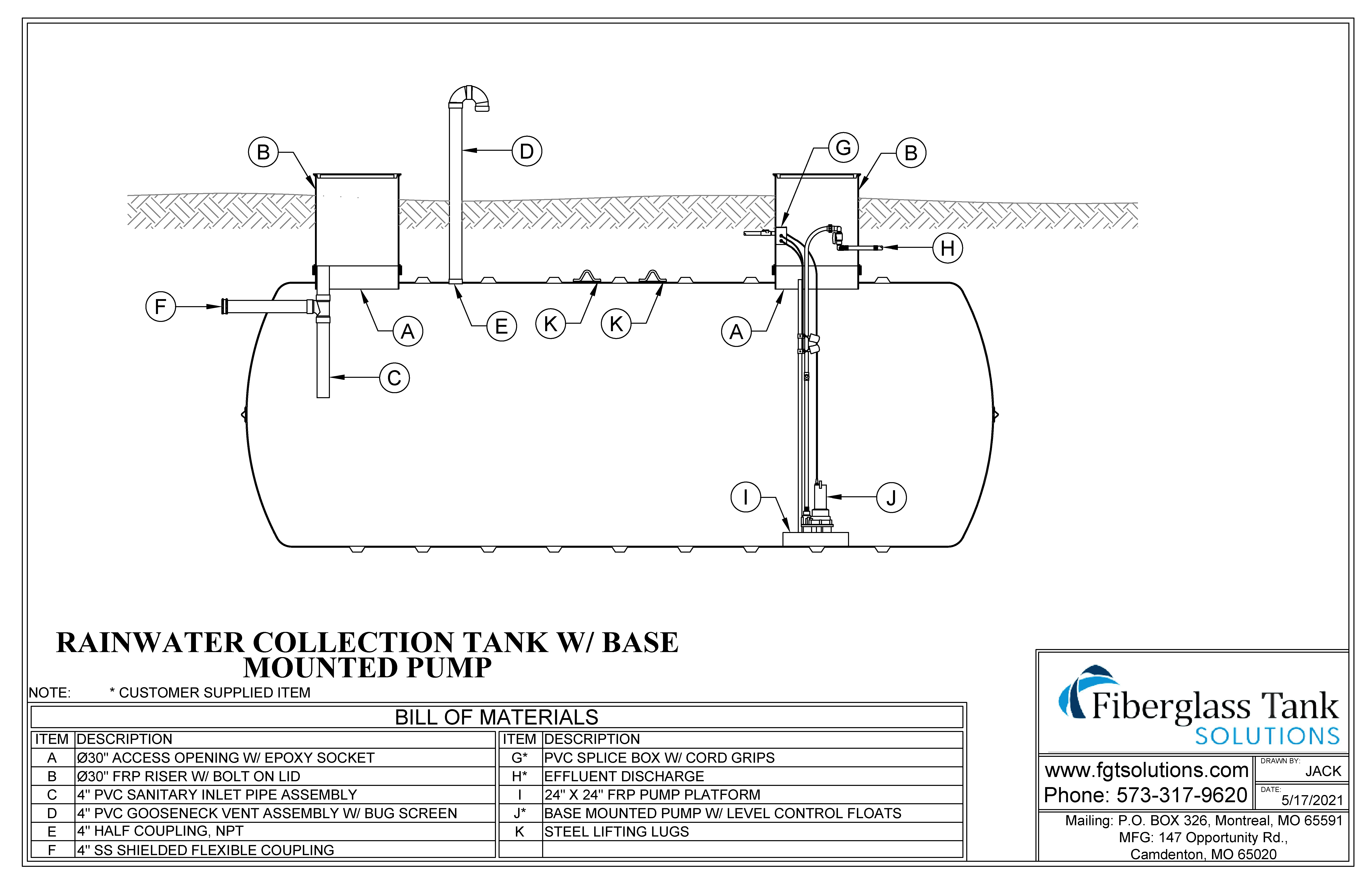 Rainwater Typical Application #2 - Fiberglass Tank Solutions