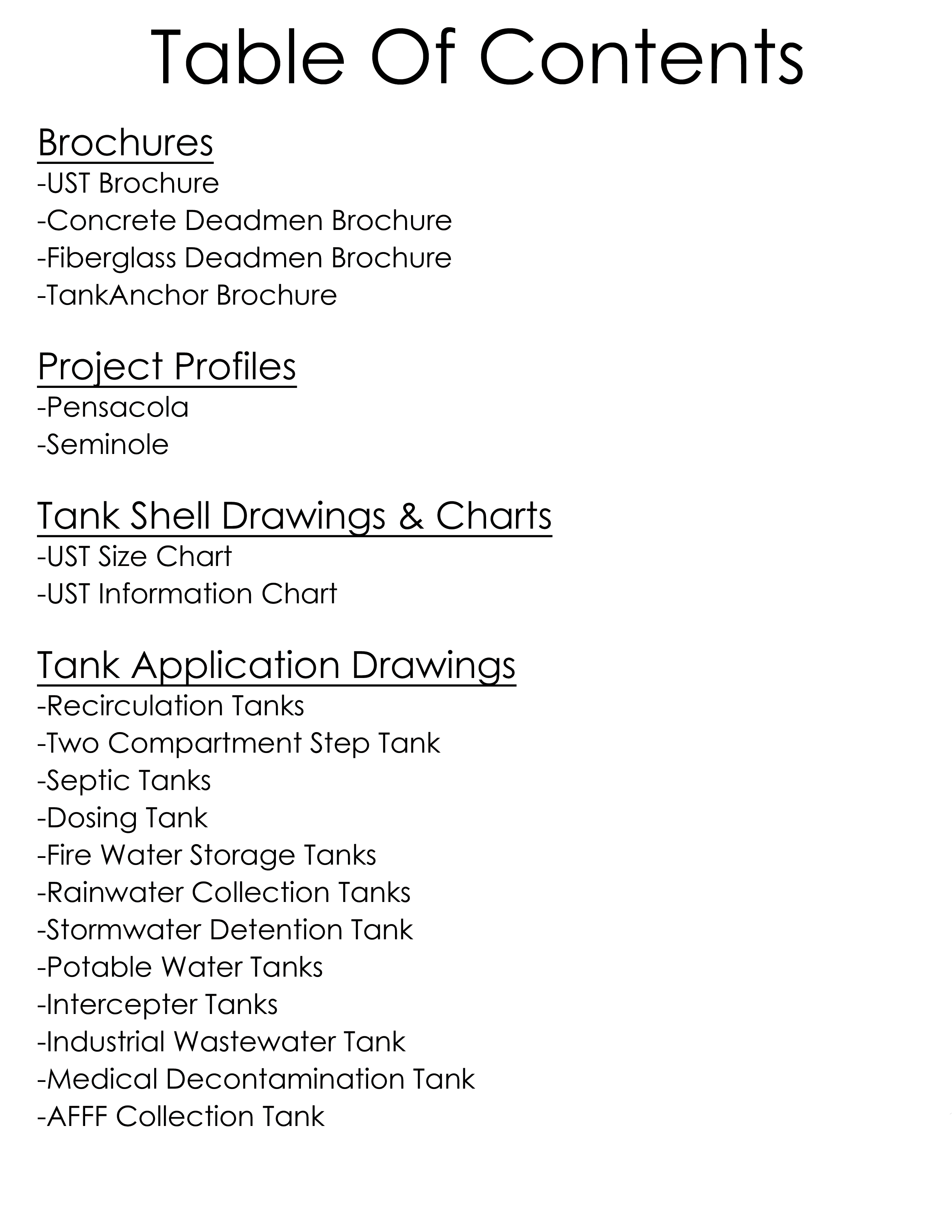 Underground Storage Tank Catalog - Fiberglass Tank Solutions