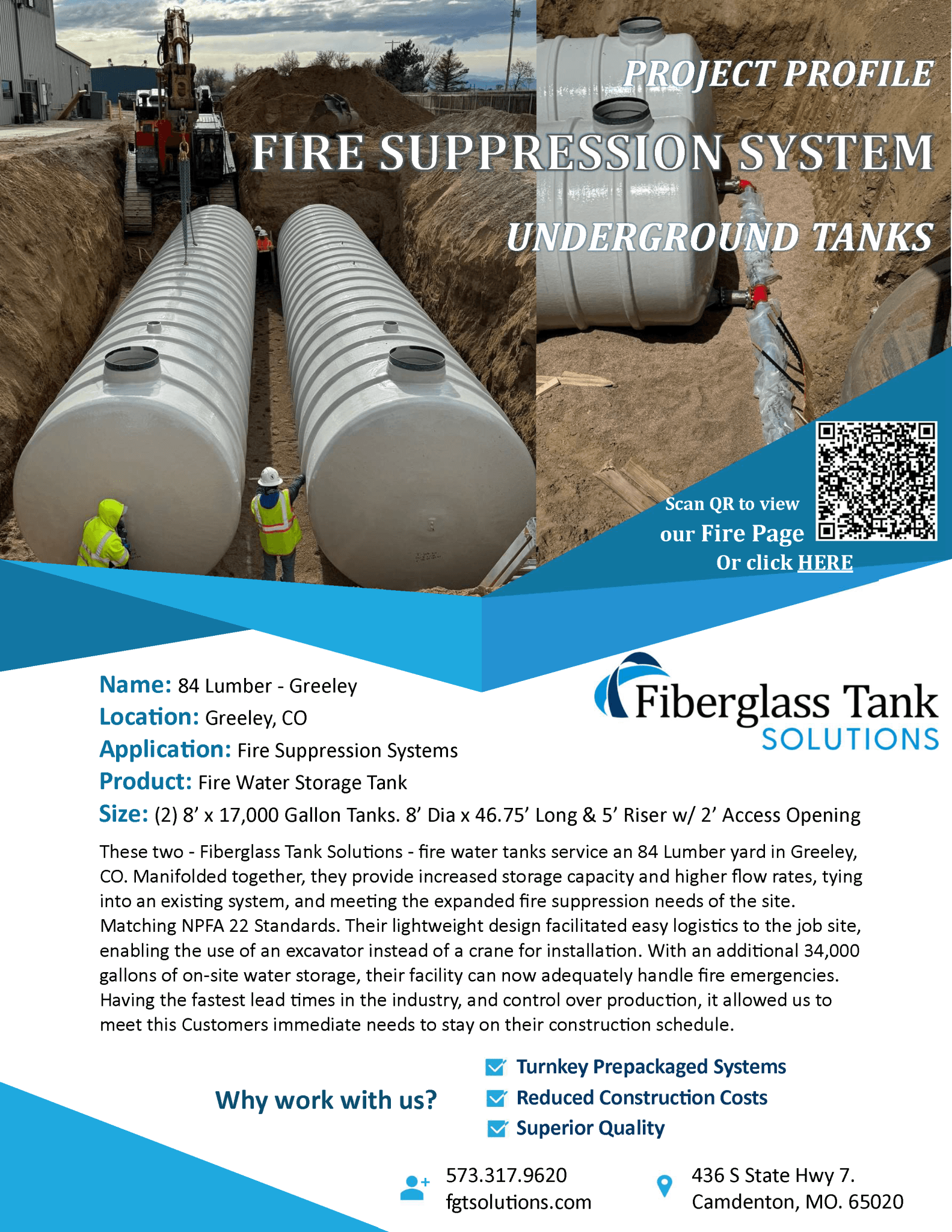 Fire Water Tank Project Profile in Colorado