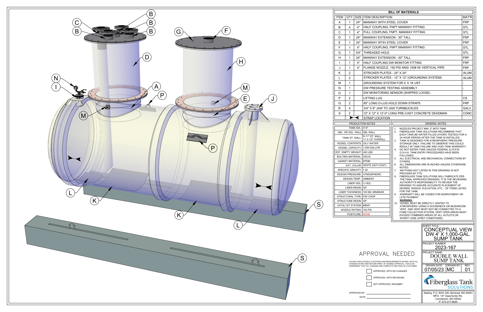 Pipeline Sump Tanks | Reliable Hazardous Liquid Collection