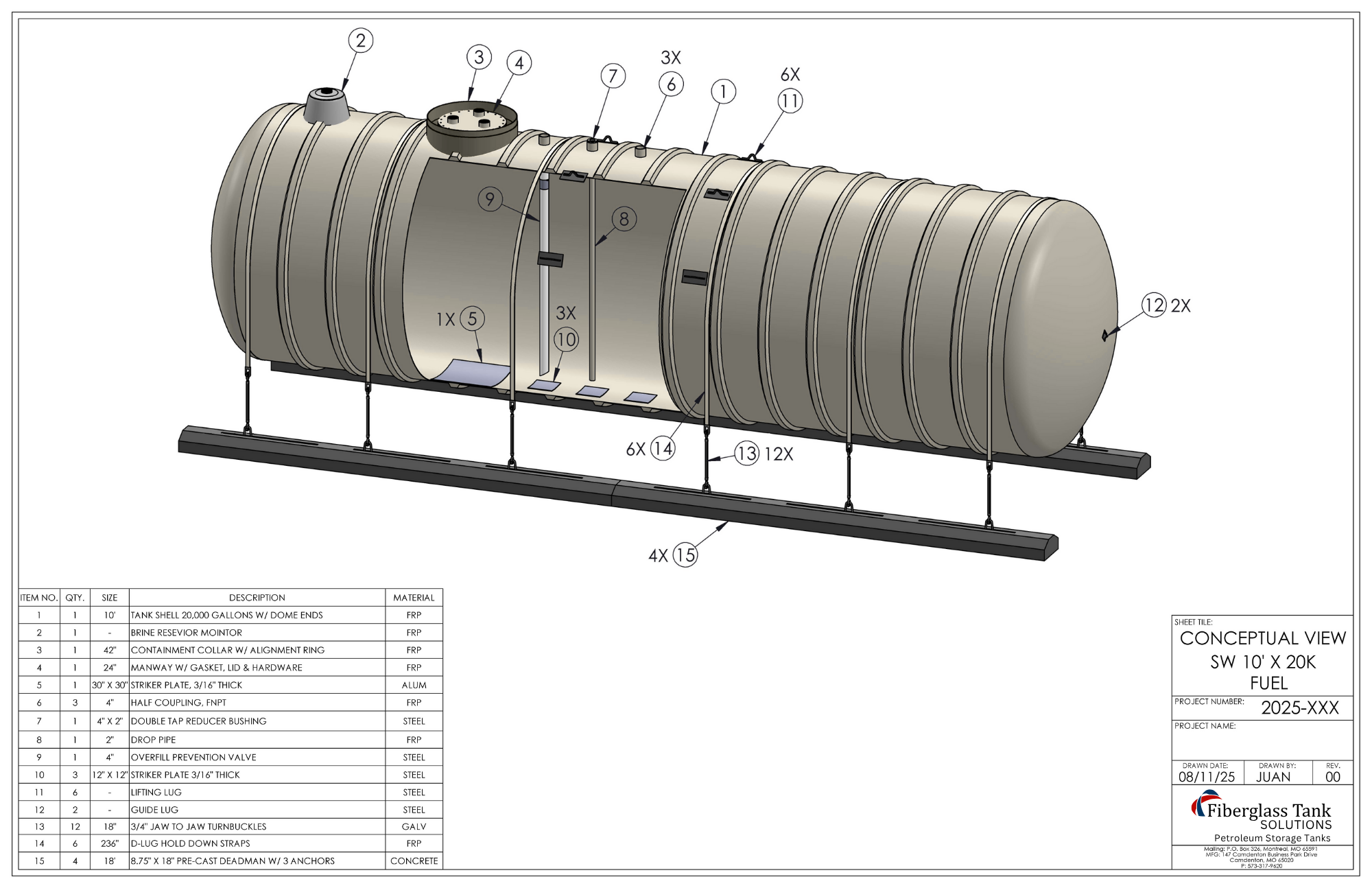 Common Configuration: Single Compartment Petroleum Storage Tank ...